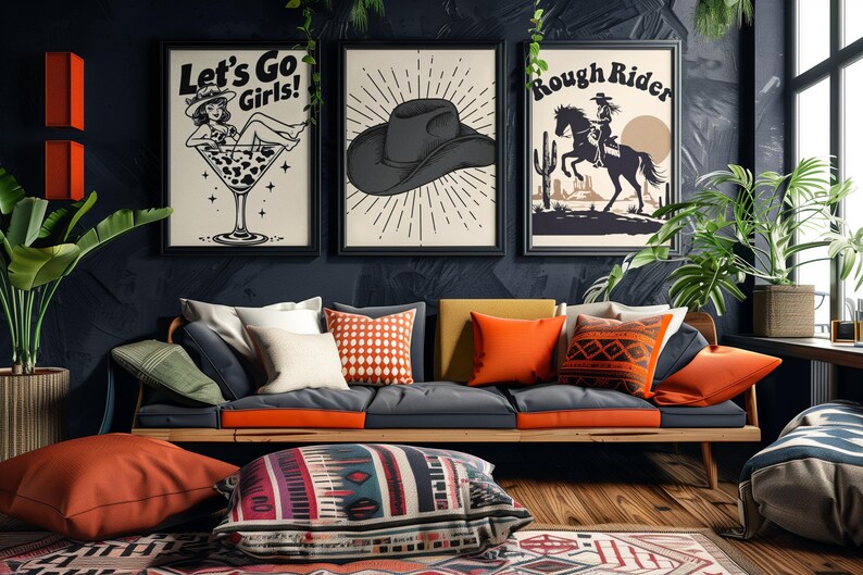 Neutral Western Art Prints Cute Home Decor Trendy Wall Art Prints - Etsy