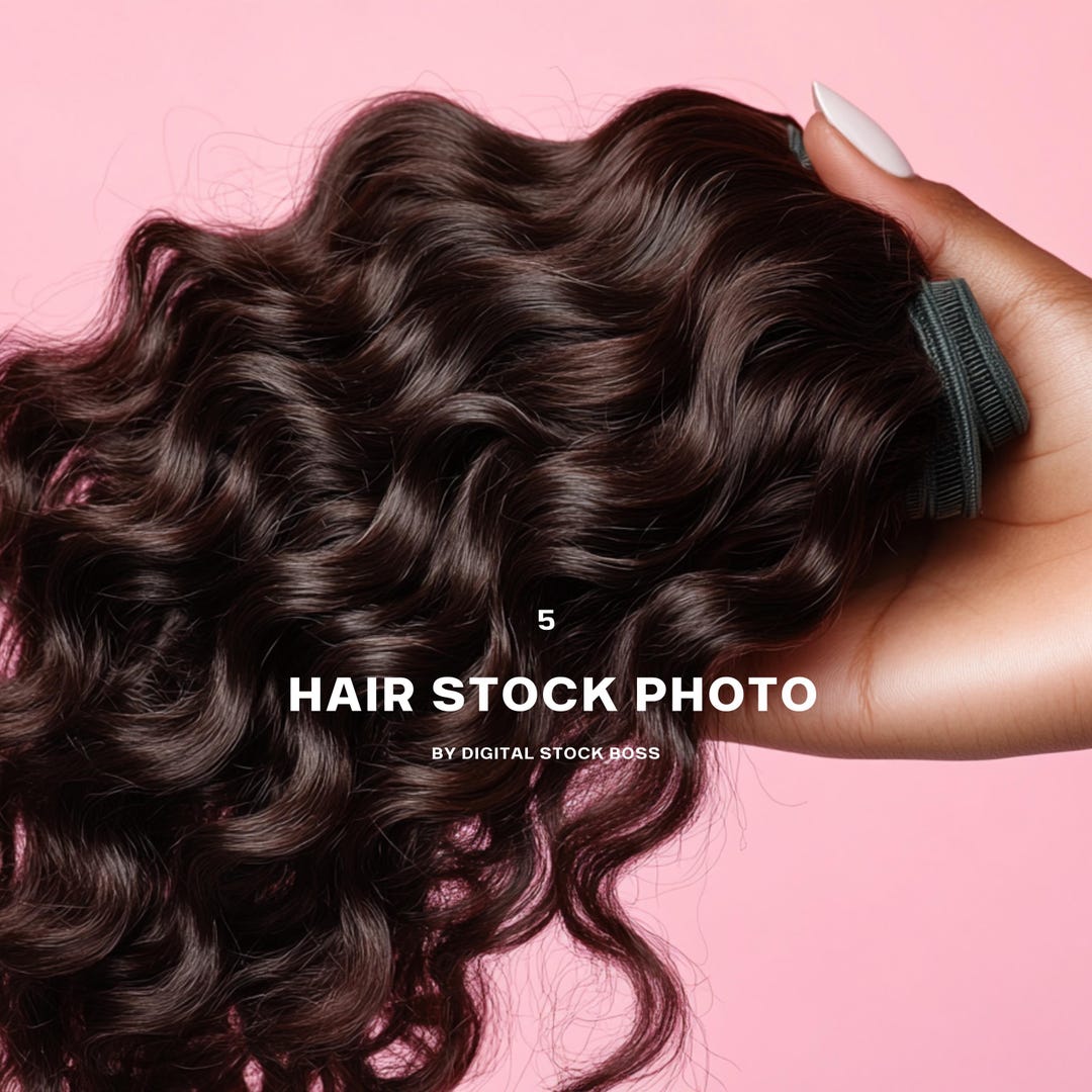 Curly Hair Extension Website Banner: Modern Stock Image (digital ...