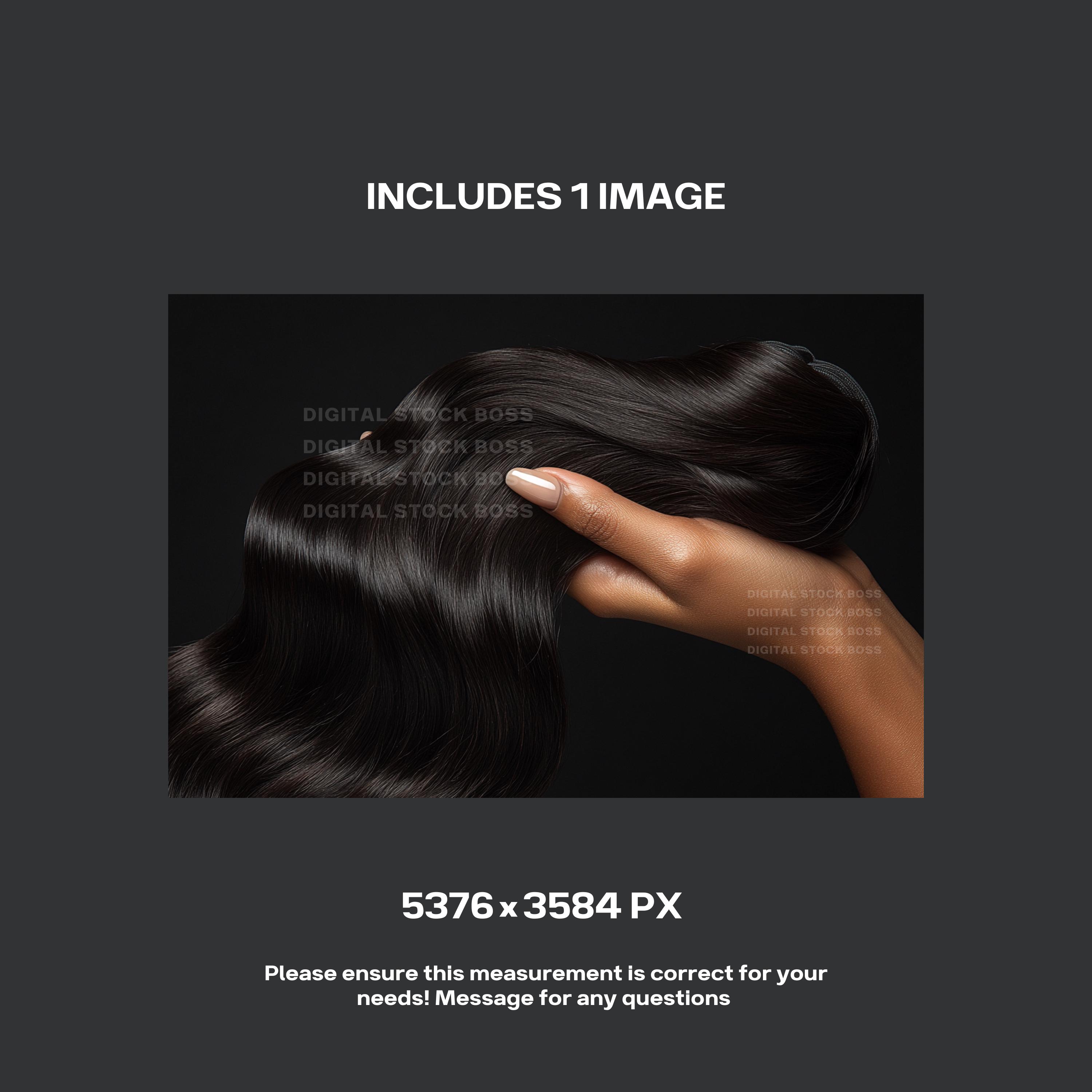 Hair Extension Website Banner | Modern AI Stock Image (digital Download ...