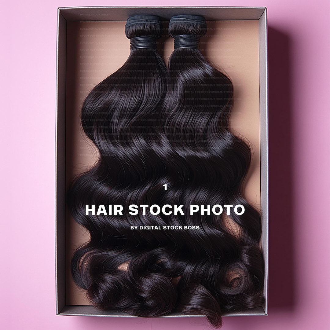 Hair Extension Website Banner: Modern AI Stock Image - Etsy