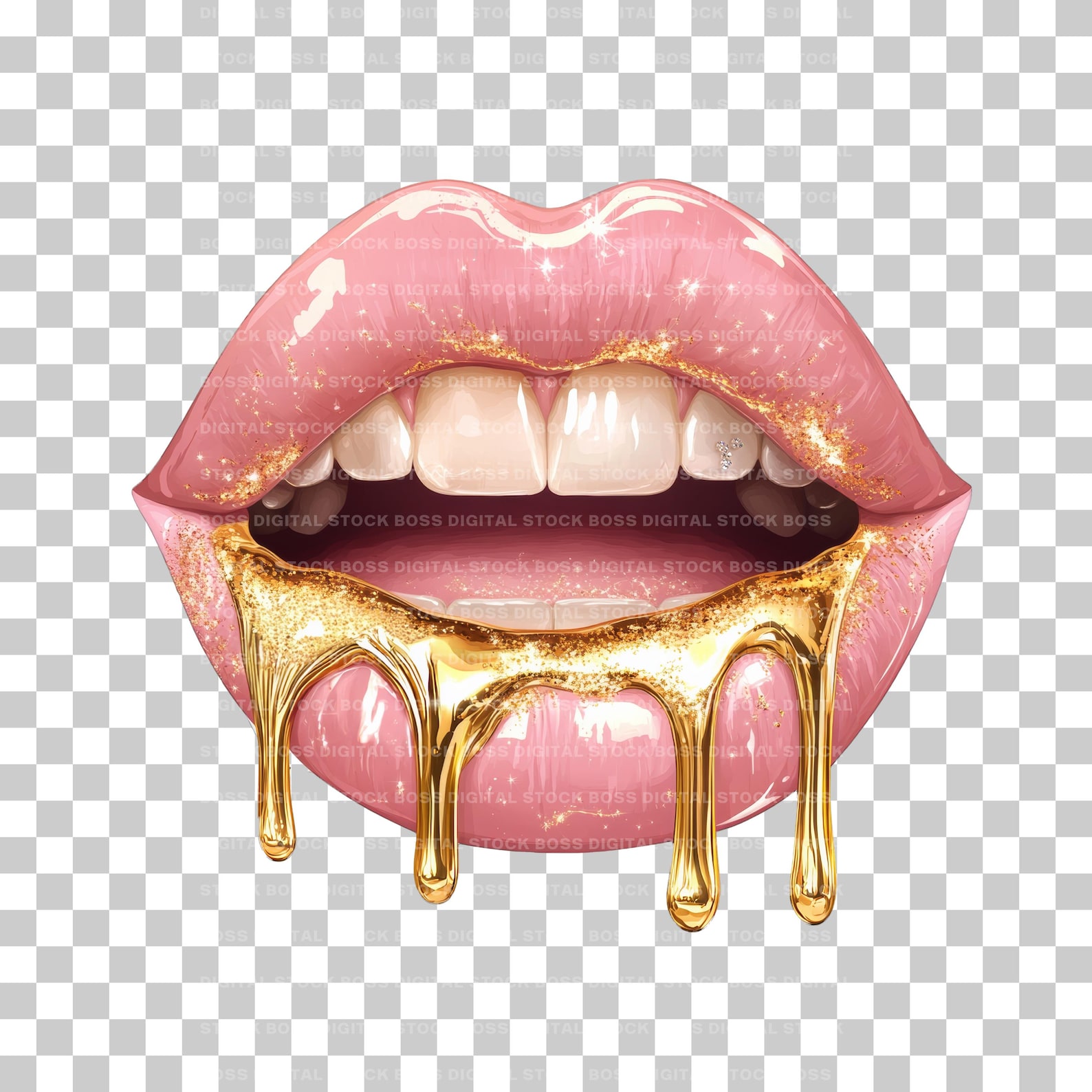Tooth Gem Business | Tooth Gem Logo | Teeth Gem Gold Drip | PMU Lip ...