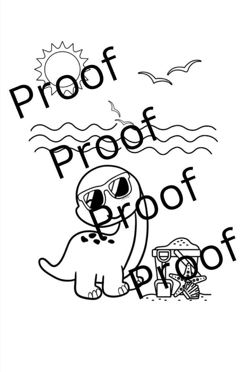 25 Editable Dinosaur Coloring Pages - Etsy