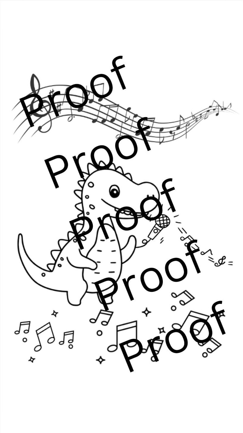 25 Editable Dinosaur Coloring Pages - Etsy