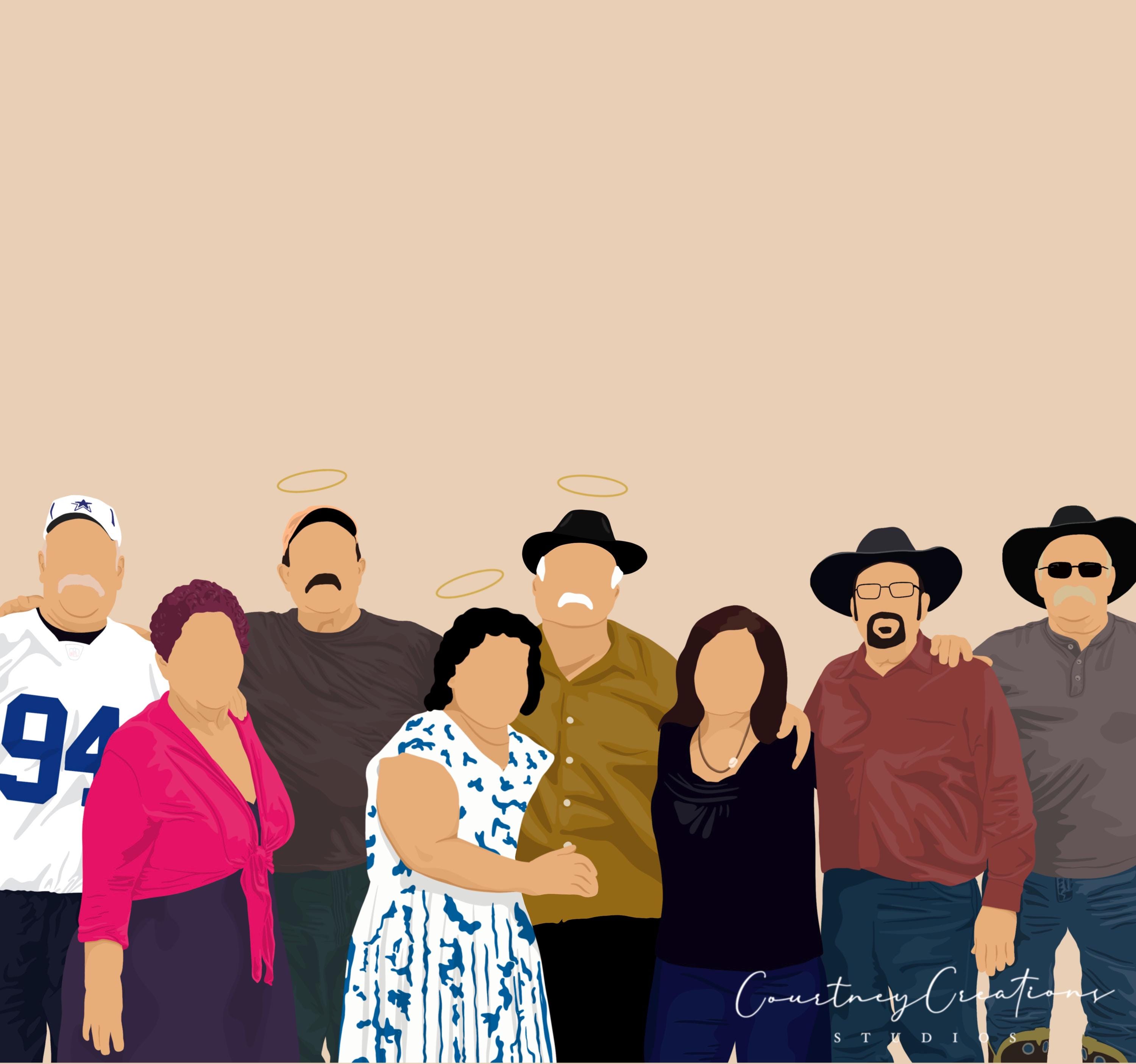 Custom Remembrance Portrait Custom Digital Remembrance Illustration - Etsy