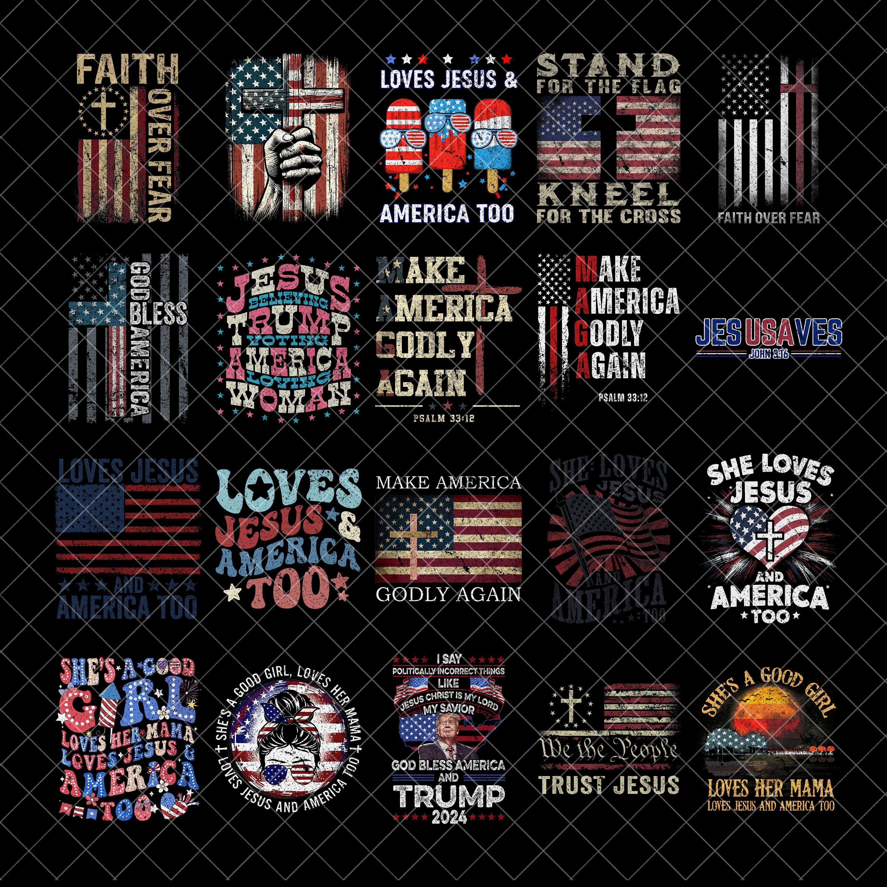 Jesus American Flag Png Bundle, Jesus Png, American Flag Png, 4th of ...