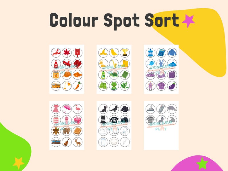 Colour Spot Sort - Colour Sorting Activity Printable Set for ...