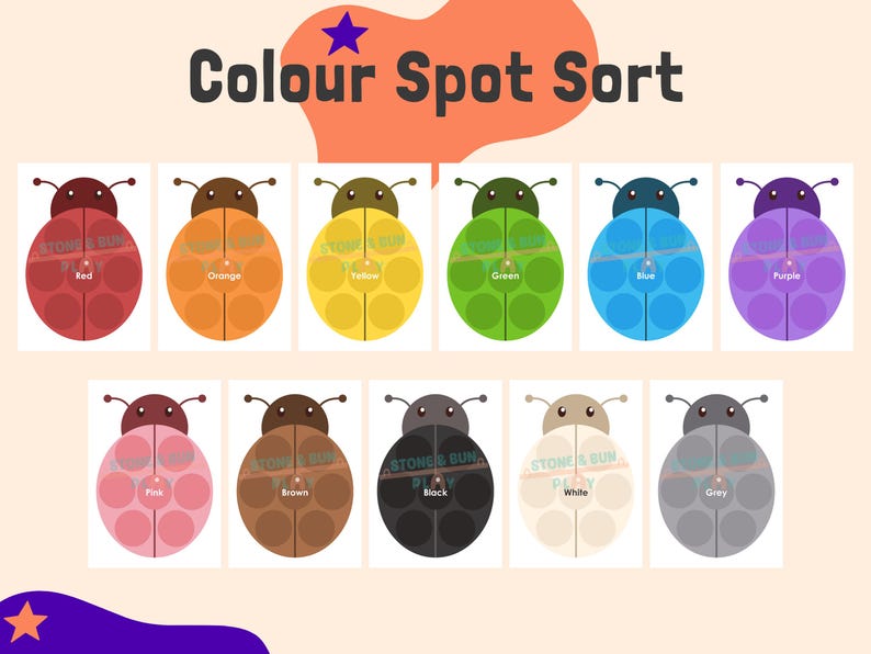 Colour Spot Sort - Colour Sorting Activity Printable Set for ...