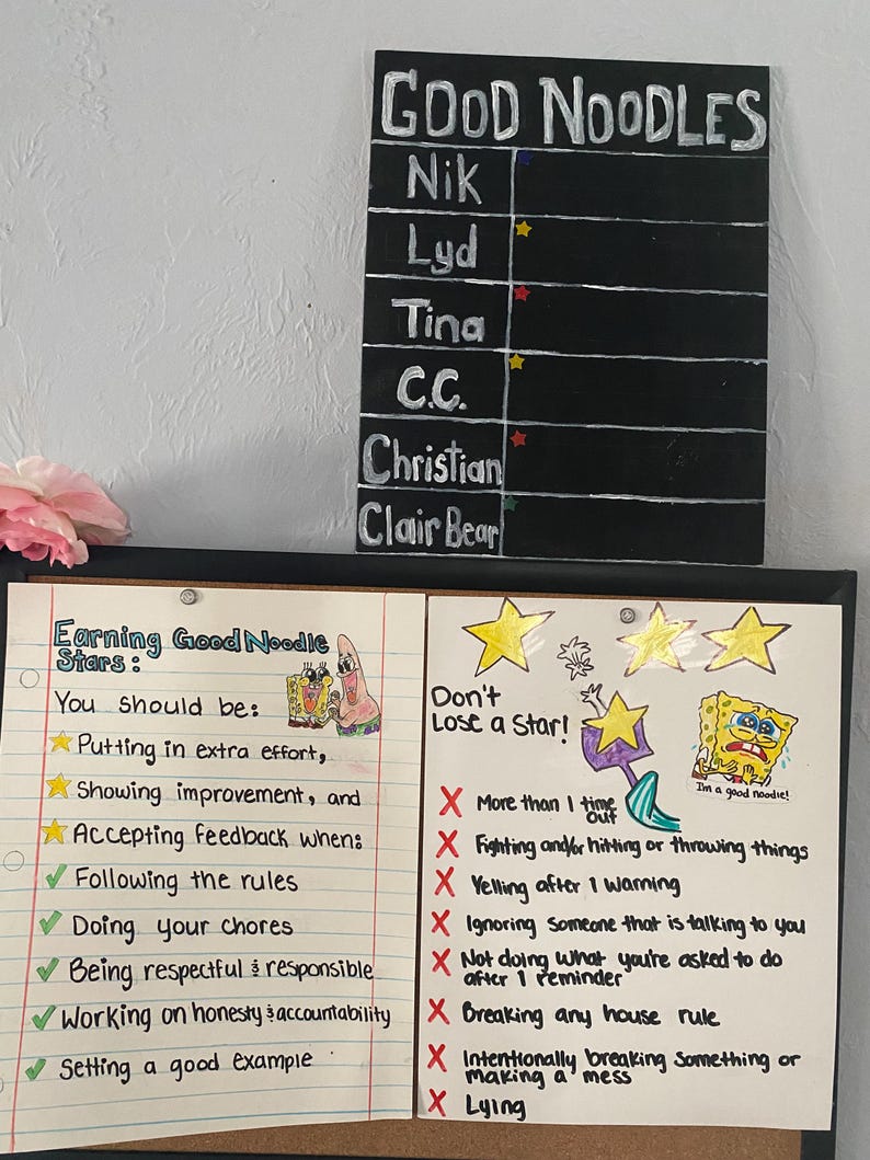 Good Noodle Board; Reward Chart; Chore Chart - Etsy