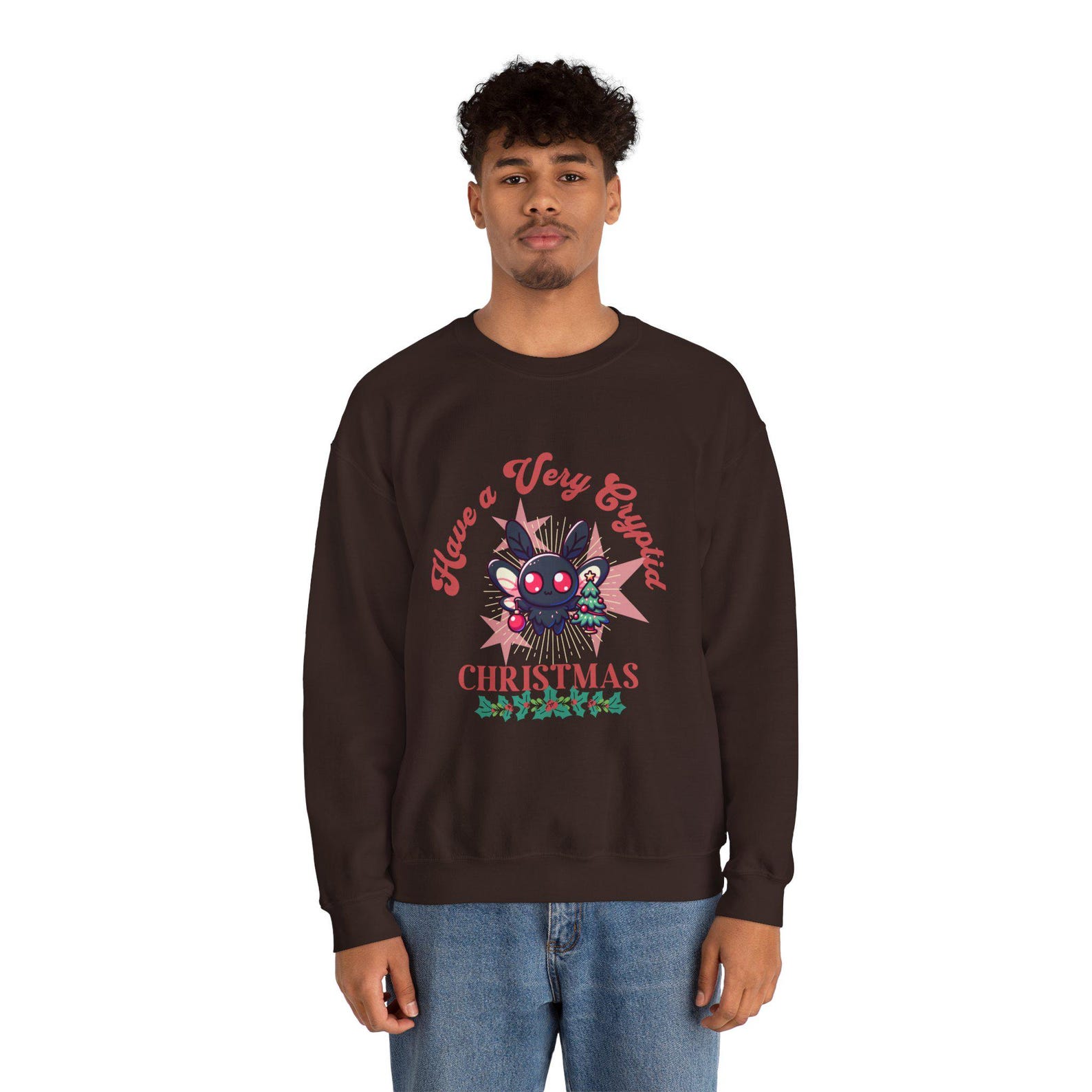 Have a Very Cryptid Christmas Mothman Sweatshirt, Unisex Blend Crewneck ...