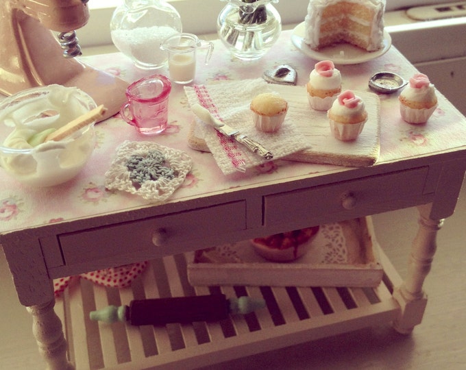 Miniature Cottage Kitchen Baking Table - Etsy