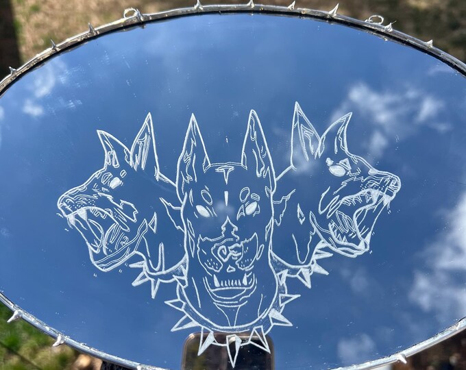 Three Headed Dog Mirror - Etsy