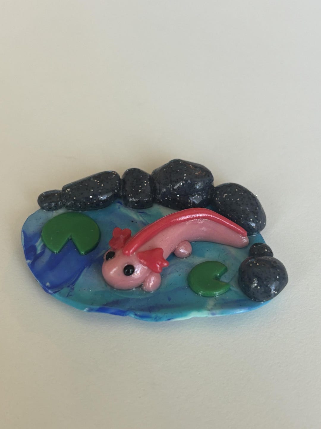 Handmade Axolotl in Habitat - Cute Polymer Clay - Etsy