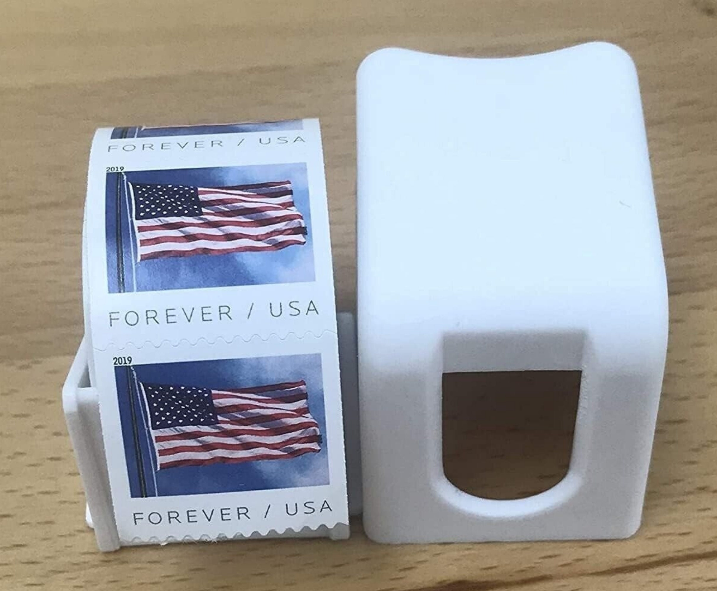 Stamp Roll Holder Dispenser for a Roll of 100 Stamps White Durable ...