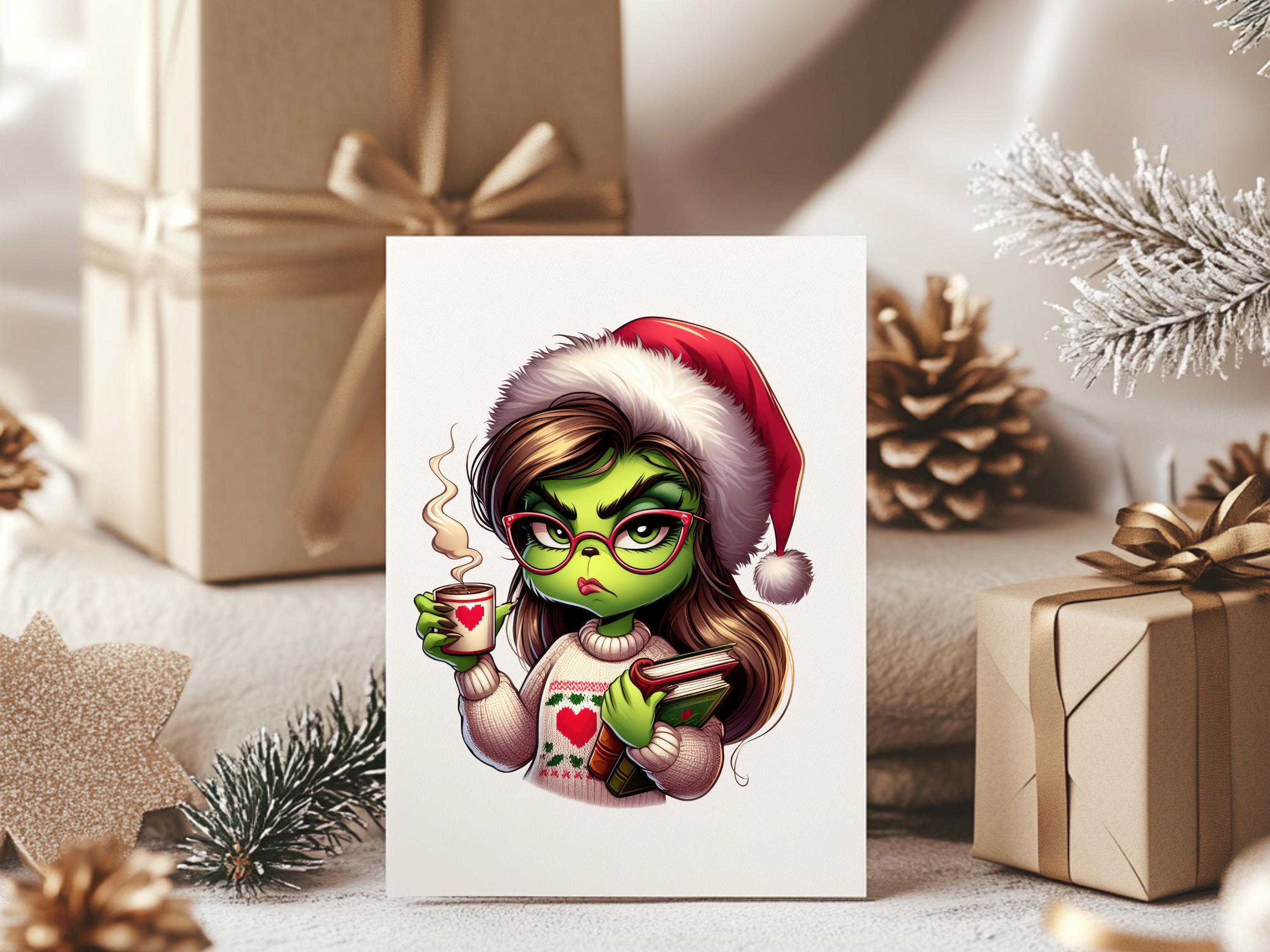 Christmas Girl Cute Boujee Bundle PNG, Mean Green Girl Christmas Png ...