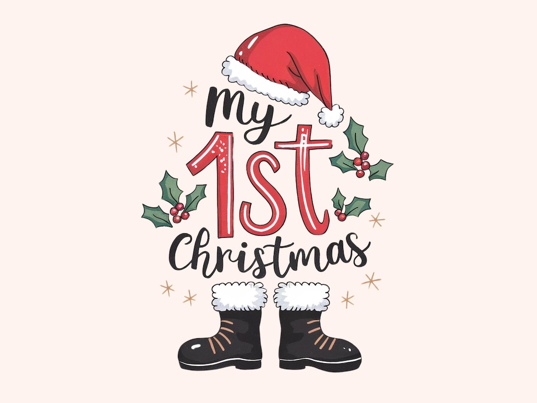 My First Christmas Santa Png, Christmas Ornament, New Baby Gifts ...