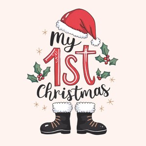 My First Christmas Santa Png, Christmas Ornament, New Baby Gifts ...