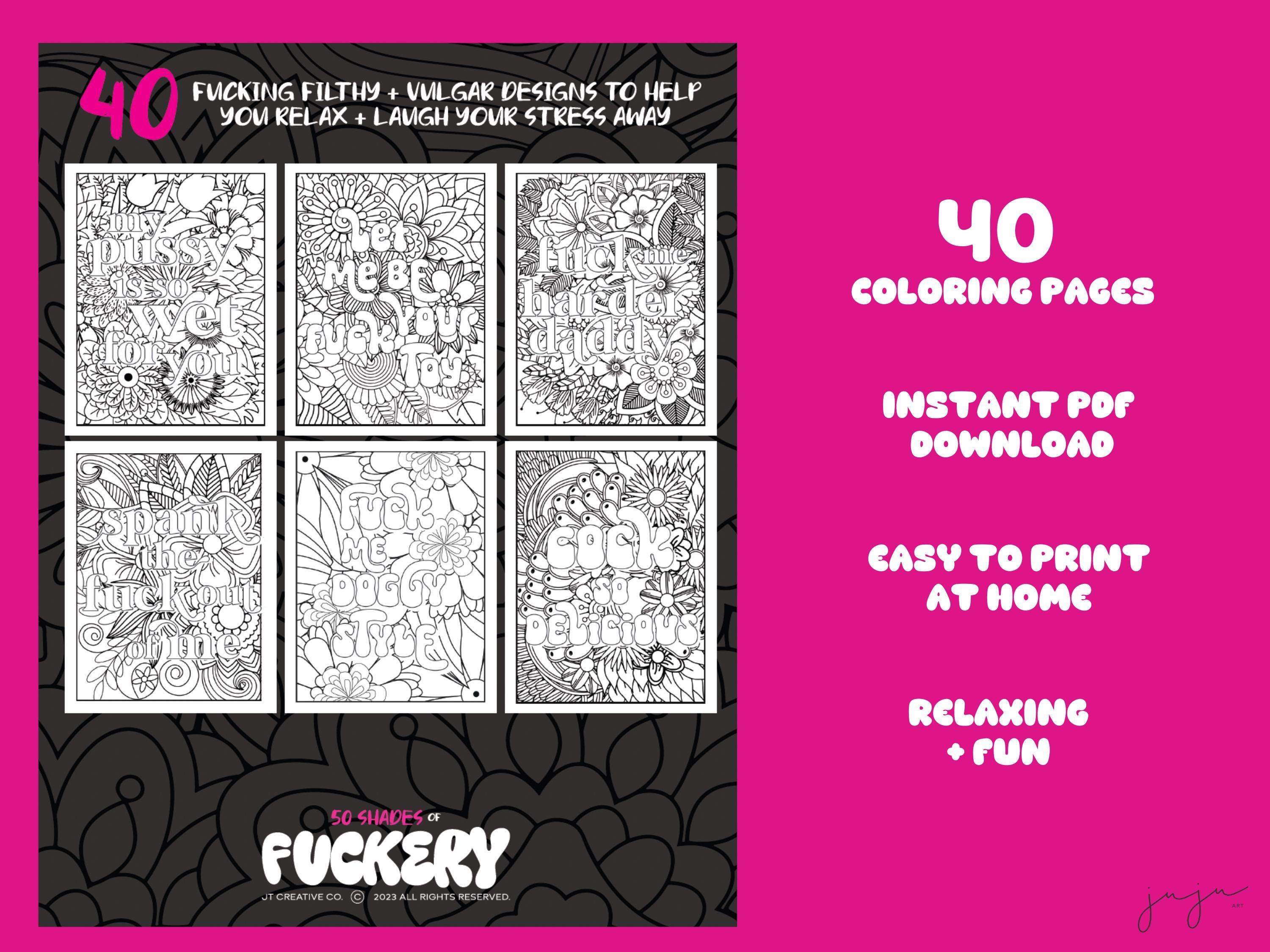 Sexy Coloring Pages for Adults, Kinky Printables, Anniversary Gift ...