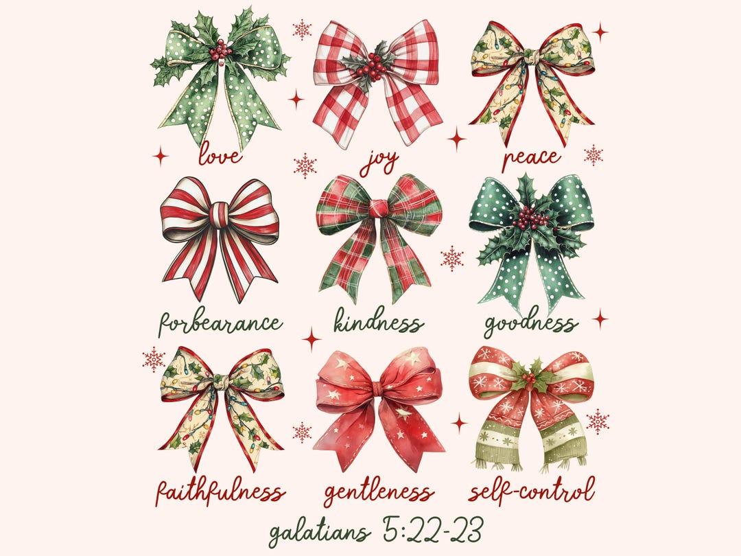 Jesus Coquette Bows PNG, Galatians PNG, Faith Christmas Png, Bible ...