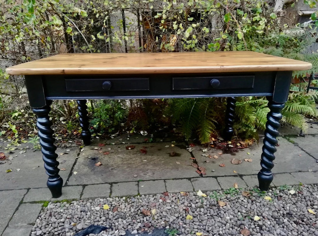 Painted to Order Vintage Dining Tables Painted Legs and Refurbished Top ...