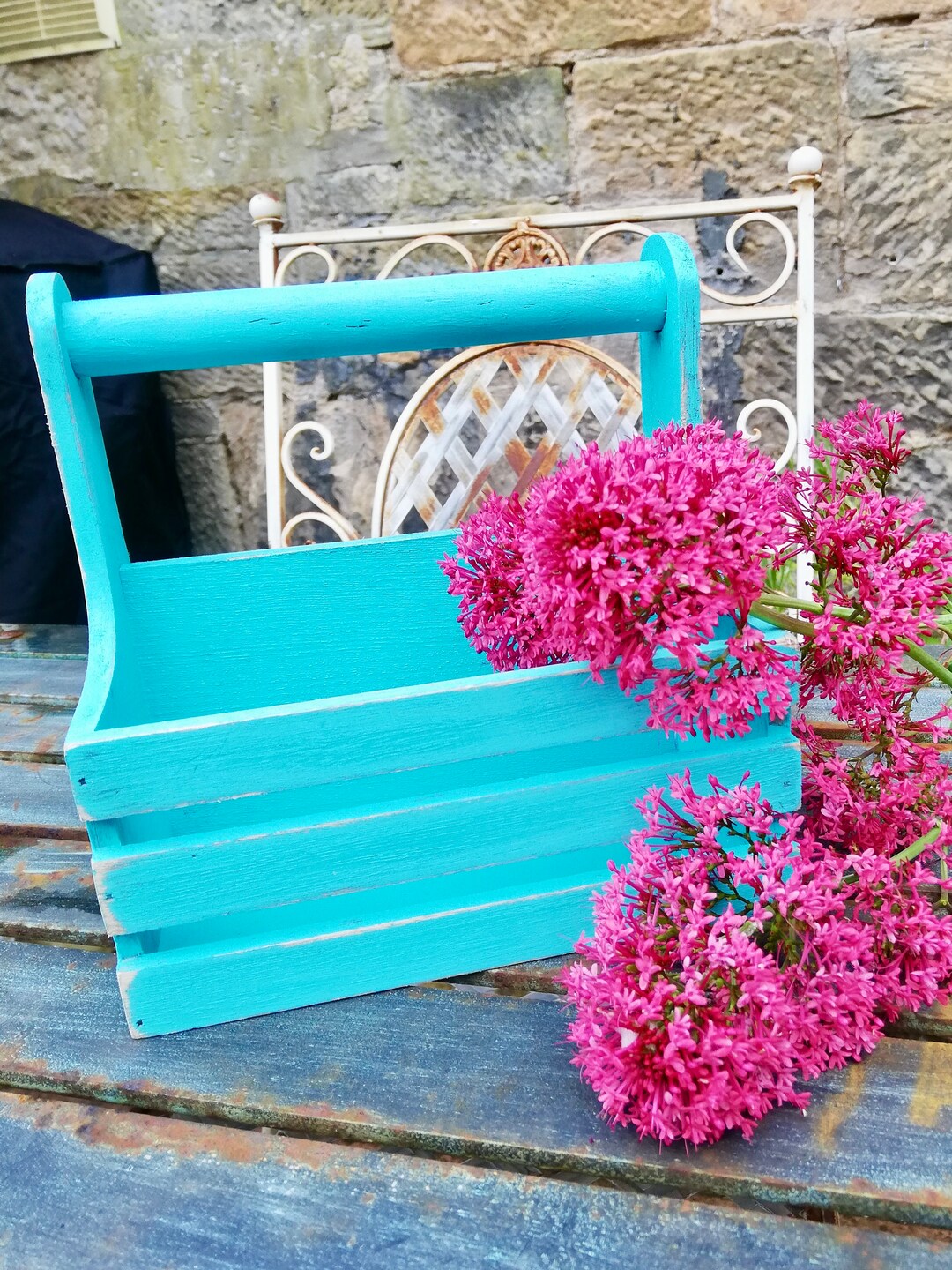 Wooden Bottle Carrier / Table Caddy Painted to Order - Etsy