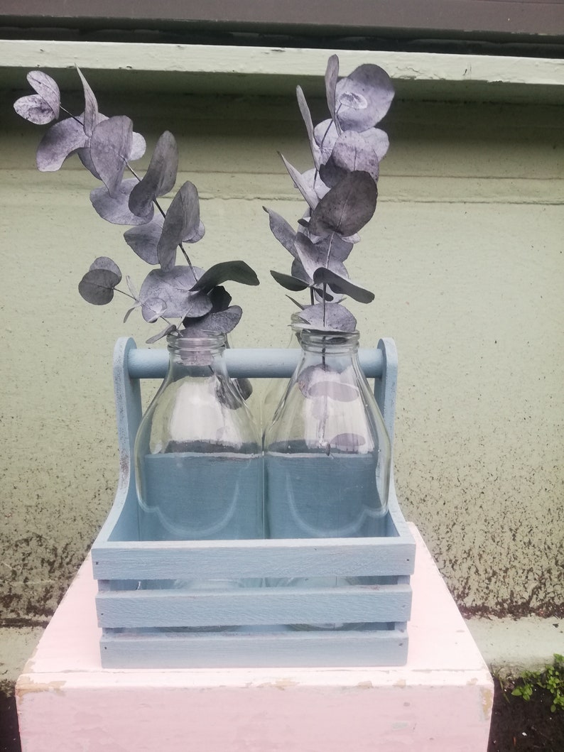 Wooden Bottle Carrier / Table Caddy Painted to Order | Etsy