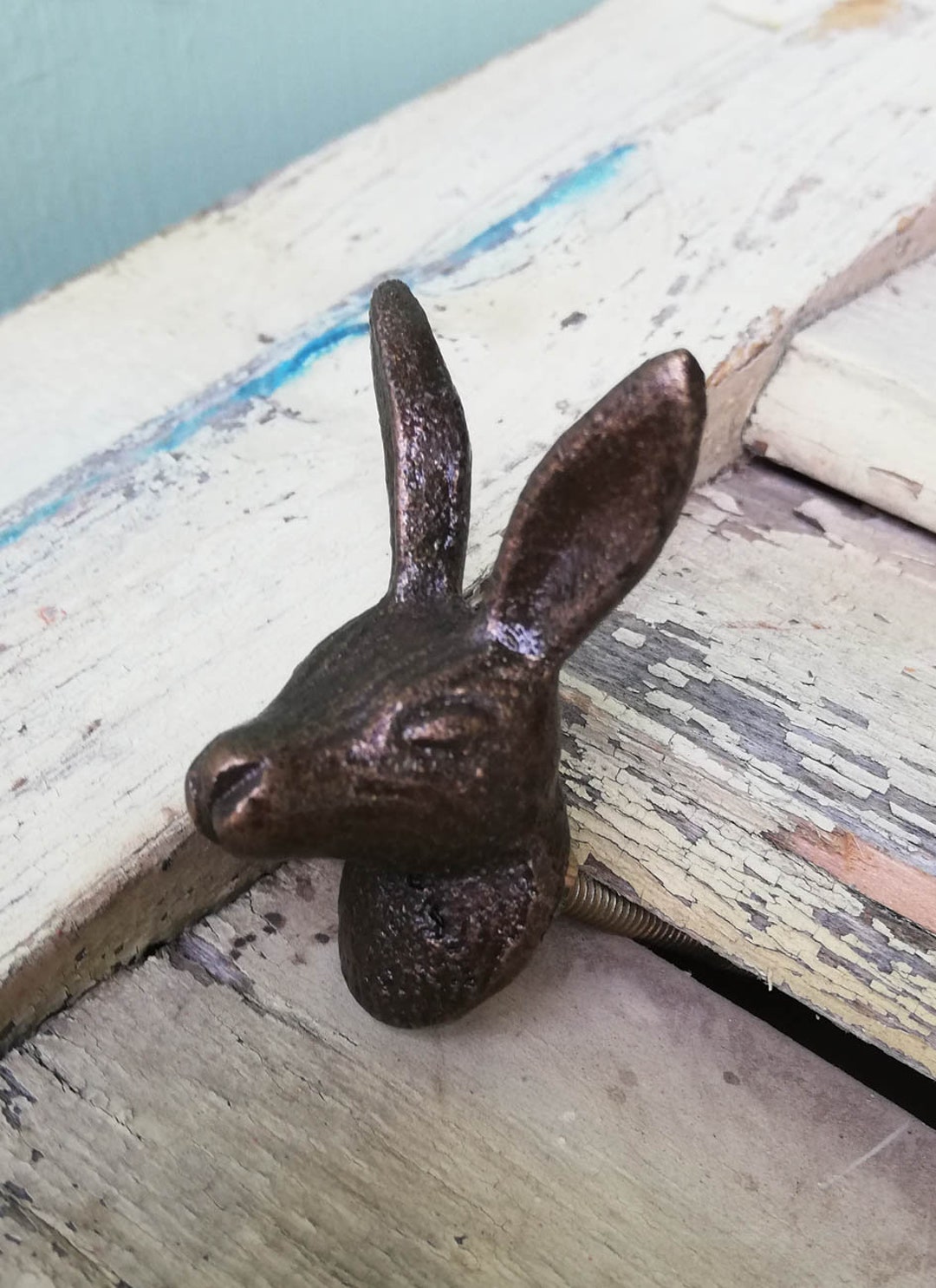 Rabbit Hare Metal Furniture Knob - Etsy