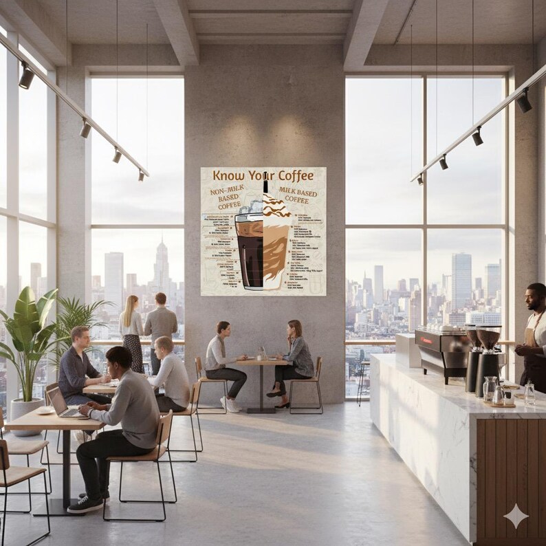 Know Your Coffee Poster | Coffee Drink Chart | Espresso Latte ...