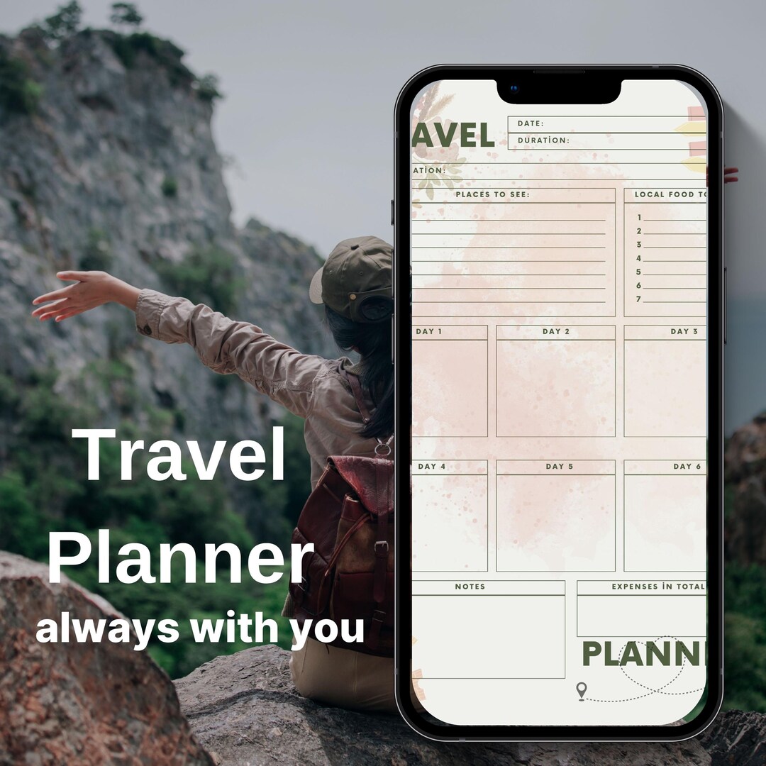 Travel Planner, Travel Planner Printable PDF, Stylish & Organized ...