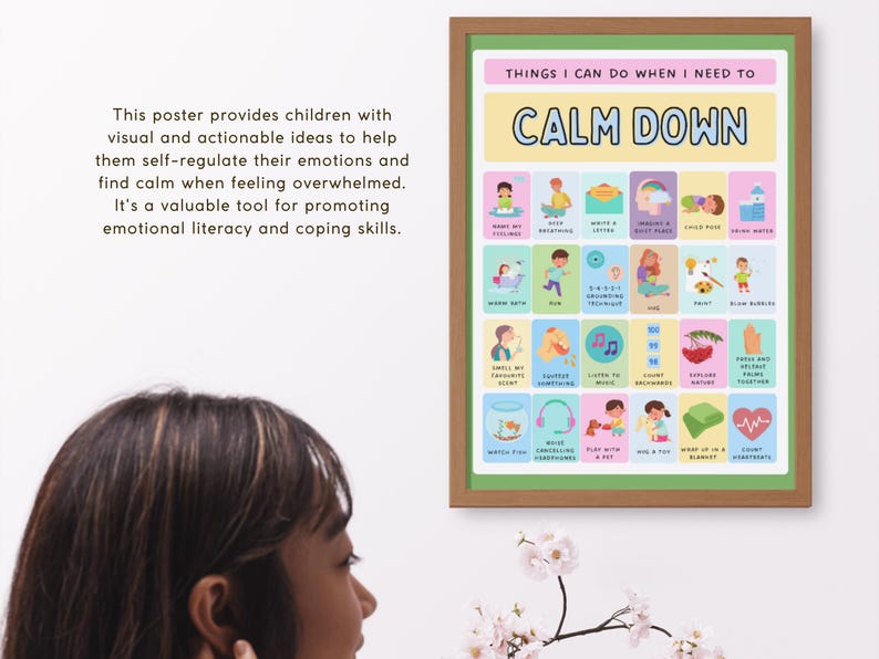 Calm Down Strategies Poster Printable Tools for Emotional Regulation ...