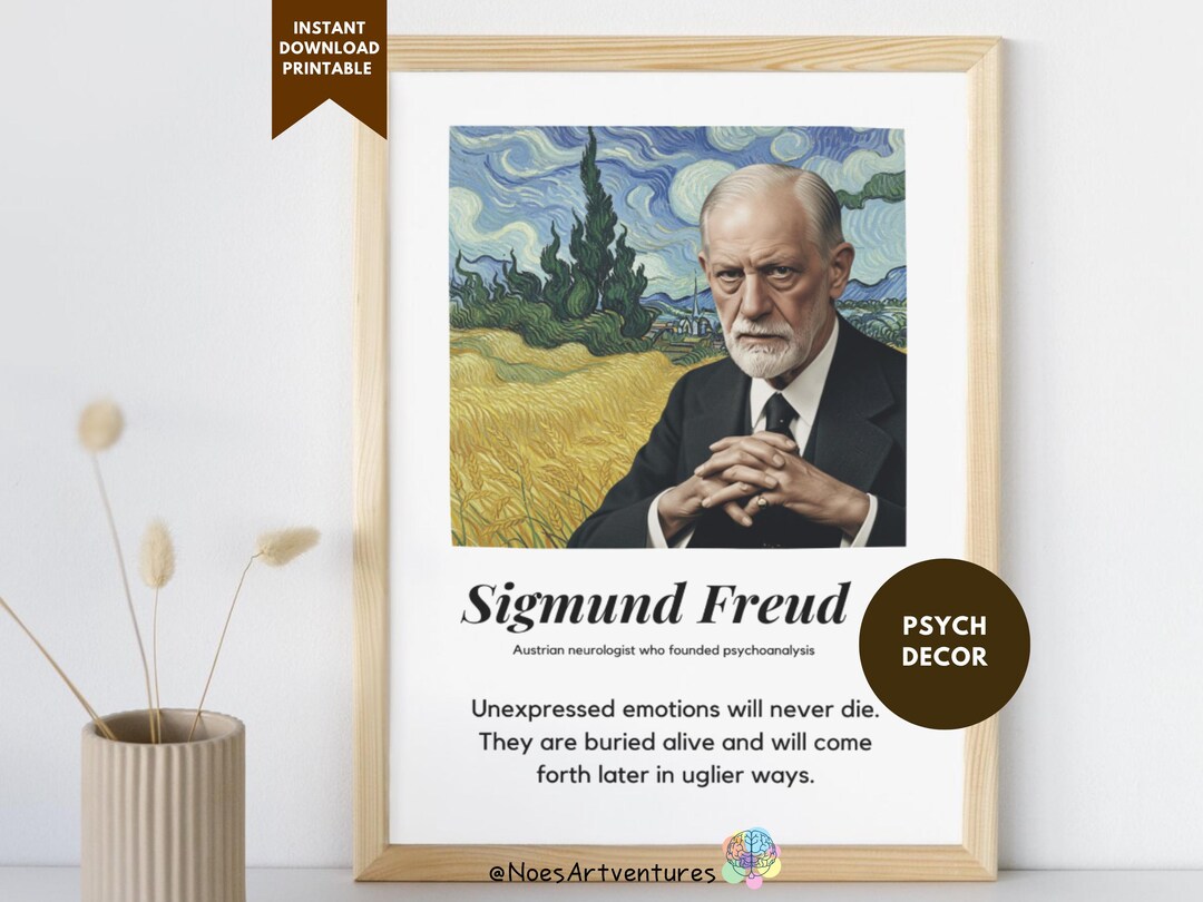Sigmund Freud Wall Art Quote Psychology Office Decor Therapy Room ...