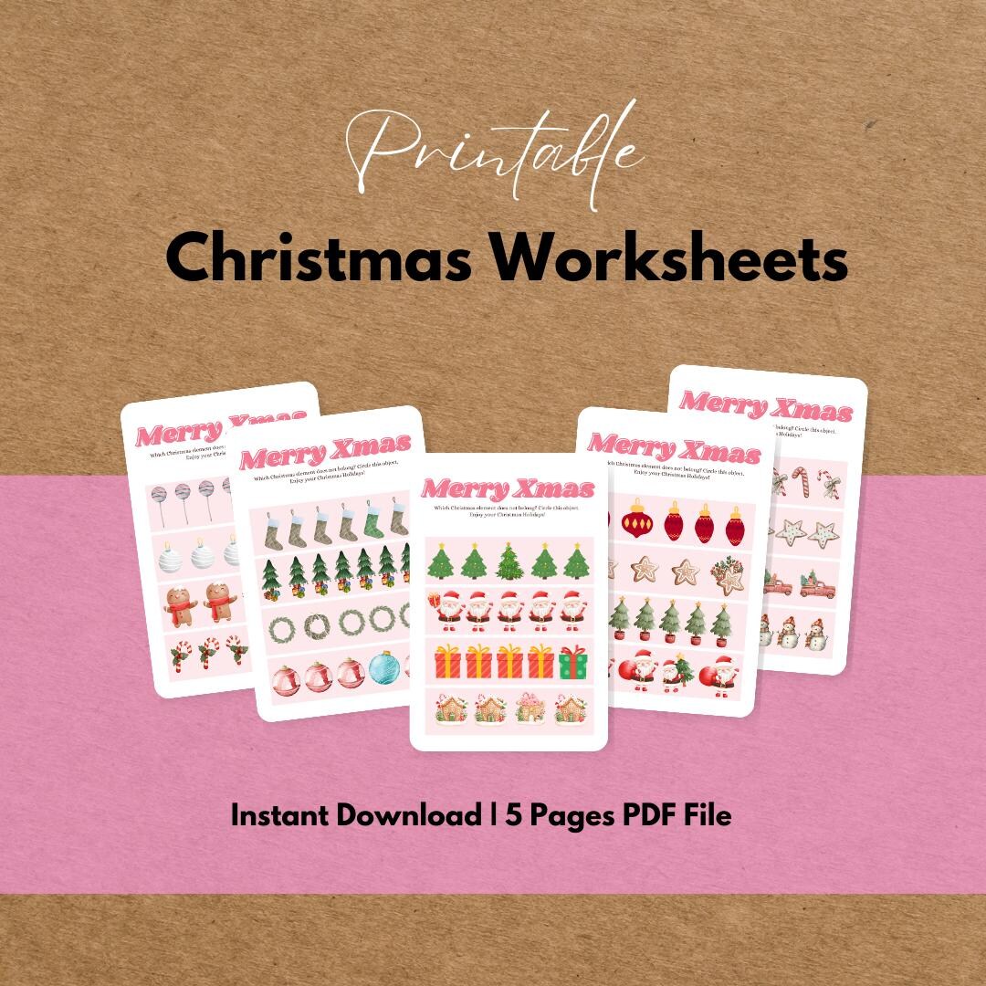 Christmas Worksheet Activity for Kids - Speech Therapy, Language ...