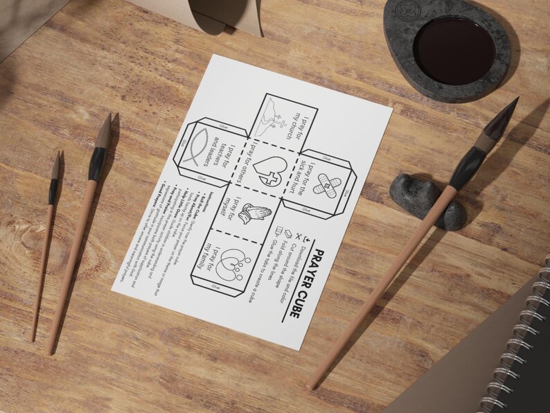Prayer Cube Activity for Kids Printable Lesson for Learning How to Pray ...