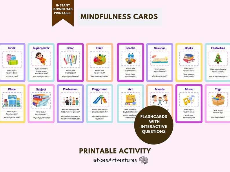 Communication Cards Printable Conversation Starters 24 Questions ...