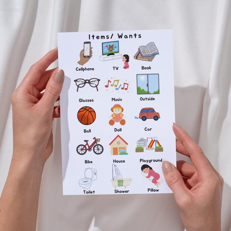 Non-verbal Communication Board for Children Printable PDF ASD ADHD - Etsy