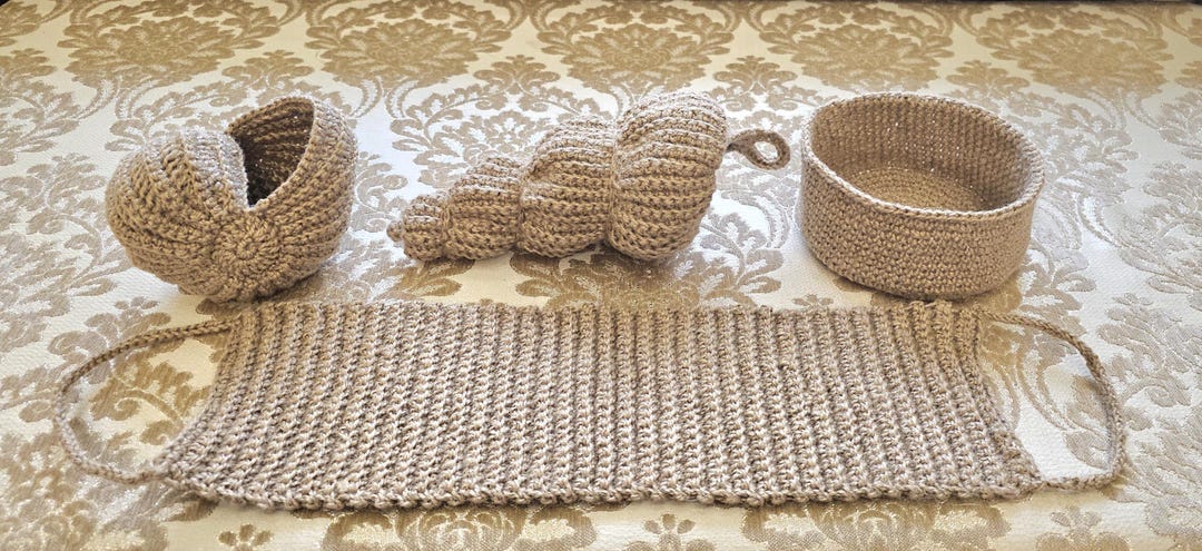 Handmade Crochet Bathroom Set of 4 Items From High Strength and ...
