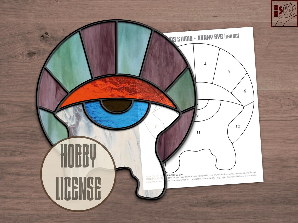 Runny Eye Horror Stained Glass Pattern • Digital Download • HOBBY ...