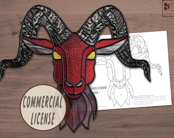 Maidmer Reverse Mermaid Stained Glass Pattern • Digital Download ...