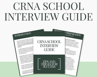 Clinical CRNA School Interview Question & Answer Study Guide | 88 Questions - Etsy