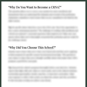 CRNA School Interview Guide - Etsy