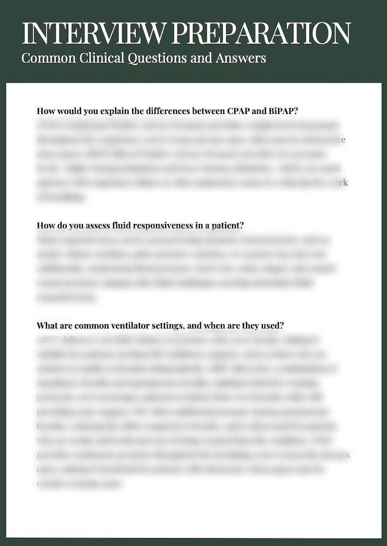 CRNA School Interview Guide - Etsy