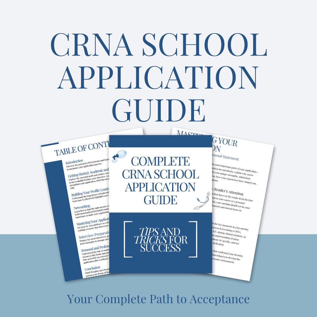 Complete CRNA School Application Guide - Etsy