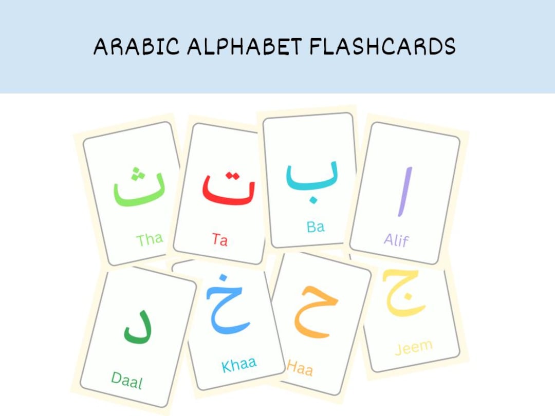 Arabic Alphabet Flashcards, Arabic Alphabet, Arabic Flashcards ...