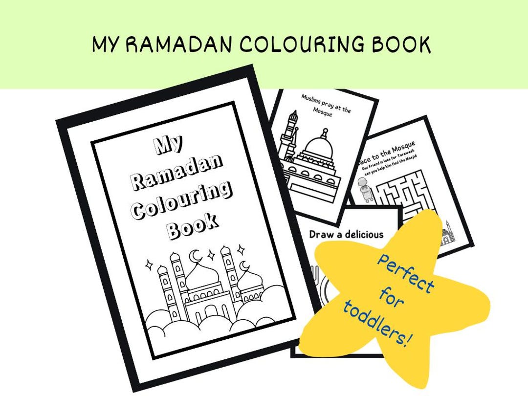 Ramadan Colouring Book, Ramadan Activity Book, Toddler Colouring Book ...
