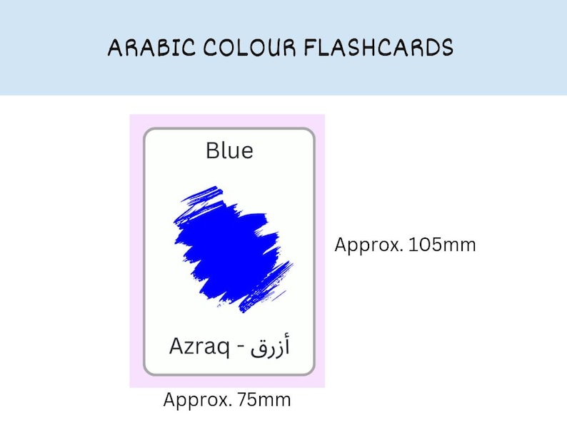 Arabic Colour Flashcards, Arabic Colour, Arabic Flashcards, Printable ...