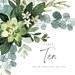 Eucalyptus Event Table Cards - Etsy