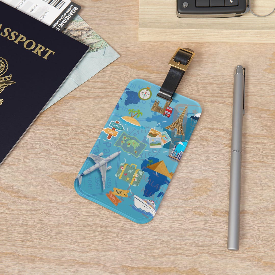 Travel Luggage Tag, Iconic Landmark Map Design Adventure Accessories ...