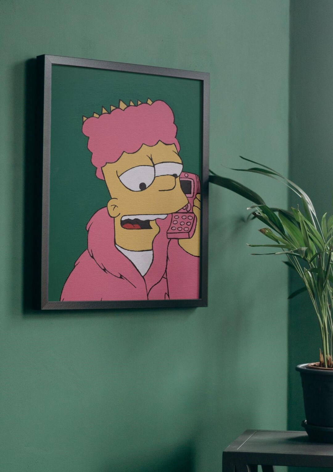 Hand Painted, 90s Bart Simpson Acrylic Painting - Etsy