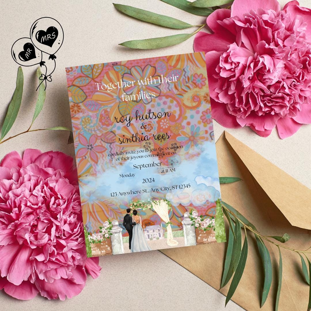 Extravagant Festive Wedding Card – Printable Luxurious & Elegant ...