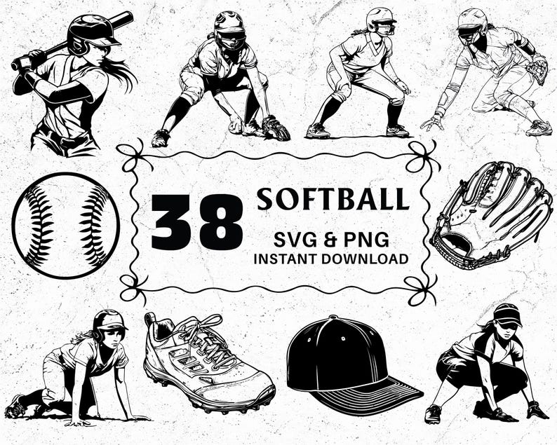 Softball SVG PNG Clipart: Sports Ball Design (digital Download) - Etsy
