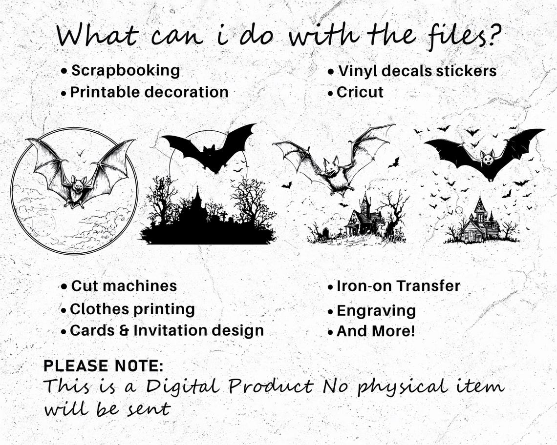 Bat SVG PNG Bundle, Halloween Bat Silhouette, Cricut Bat File, Spooky ...